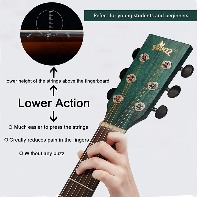 WINZZ Guitar 36-Inch 3/4 size Beginner Acoustic Guitar(AF-H00L)-Aileen ...